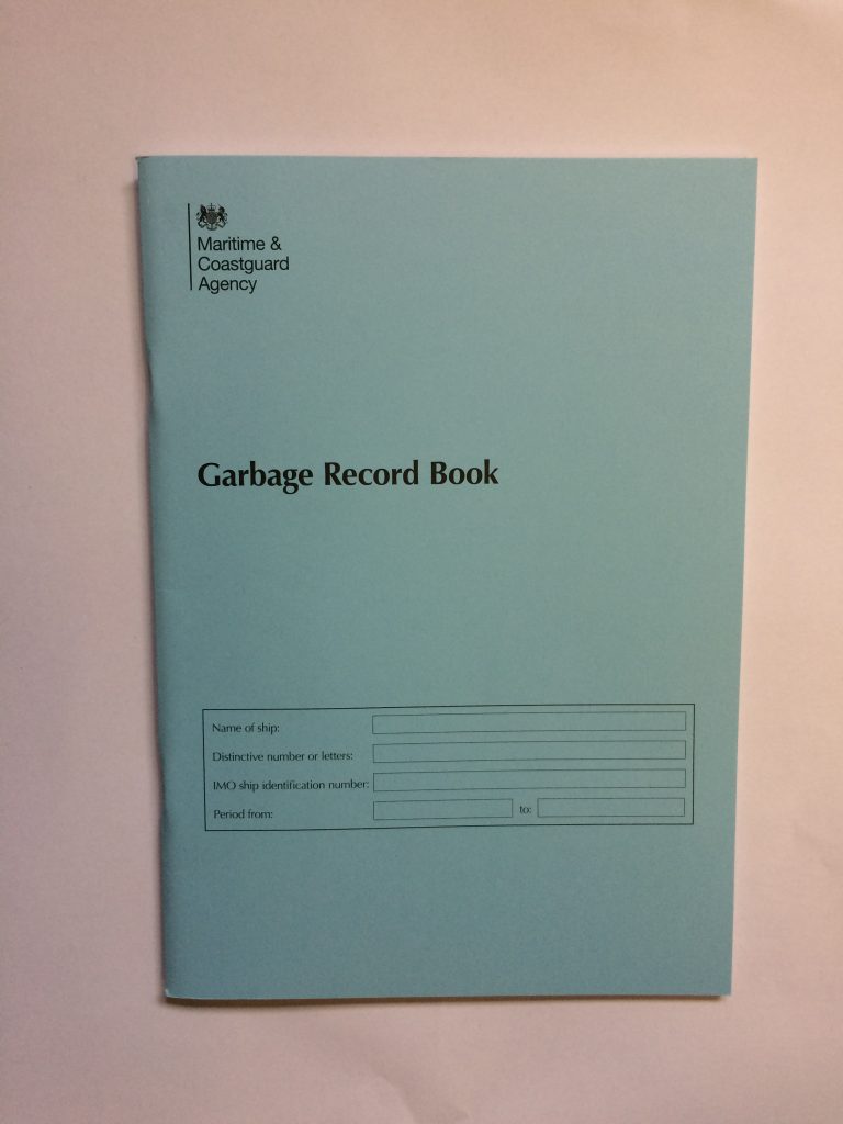 MCA Garbage record book - Maritime Printing - Ship Log Books and Ship ...